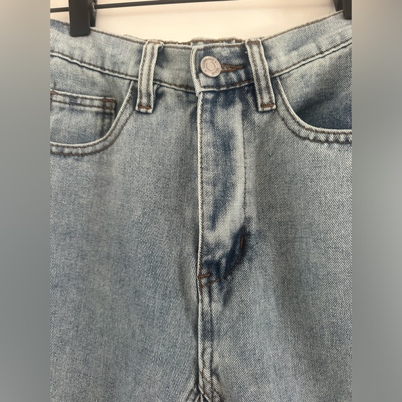 Missguided | Shorts | Missguided Wide Leg High Waisted Denim Shorts ...